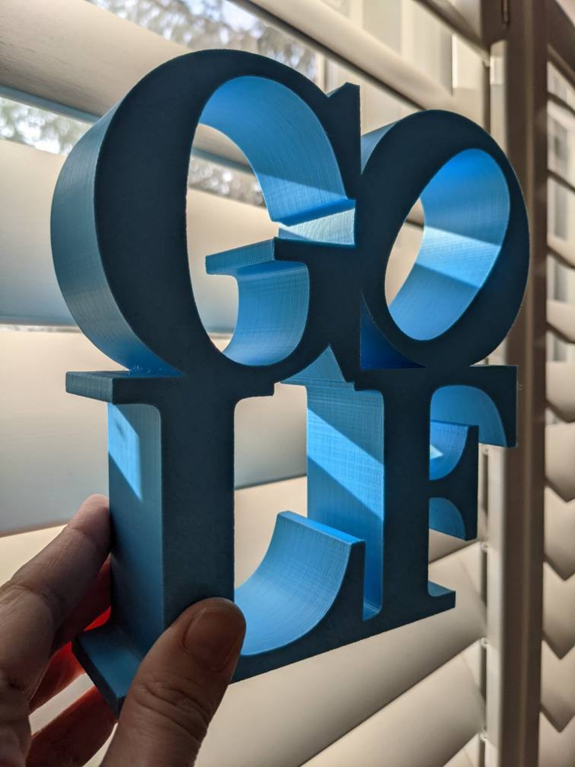 CUSTOM Sign Choose Any 4 Letter Word Size and Color 3D - Etsy