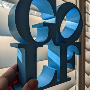 CUSTOM Sign Choose Any 4 Letter Word, Size and Color | 3D Printed Pop ...