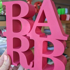 Custom 3D Printed Word Sign: Pop Art Decor, Choose Any 4 Letter Word - Etsy