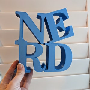 NERD Sign | NERD Pop Art | Available in Your Choice of Size & Color ...