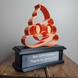 POOP EMOJI Trophy Available in Your Choice of Color Trophy Includes 2 ...