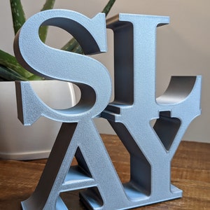 CUSTOM Sign Choose Any 4 Letter Word, Size and Color | 3D Printed Pop ...