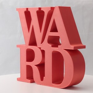 CUSTOM Sign Choose Any 4 Letter Word, Size and Color | 3D Printed Pop ...