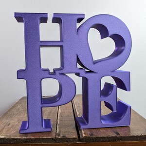 HOPE Heart Sign | HOPE Full Heart Pop Art | You Choose Size & Color ...