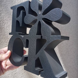 CUSTOM Sign Choose Any 4 Letter Word Size and Color 3D - Etsy