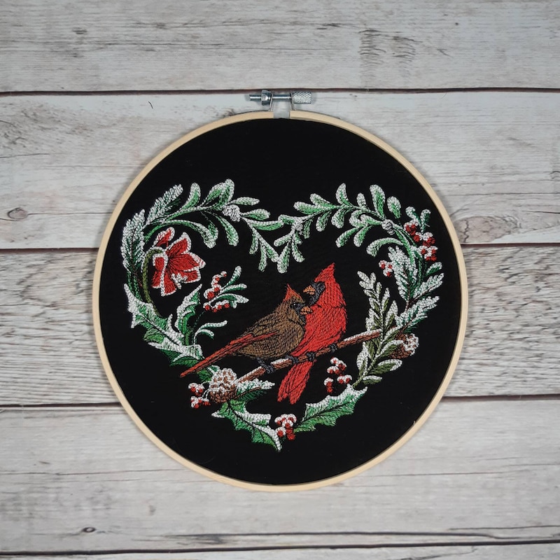 Embroidered Cardinal - Etsy