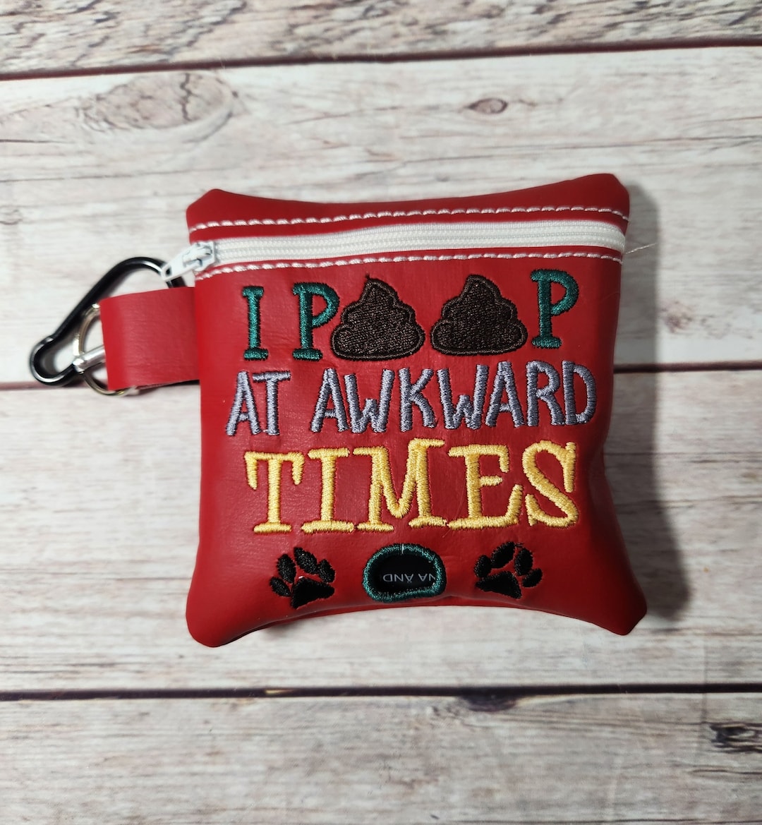 Funny Vinyl Poop Bag Holder, Zipper Pouch, Dog Walking Bag Holder - Etsy
