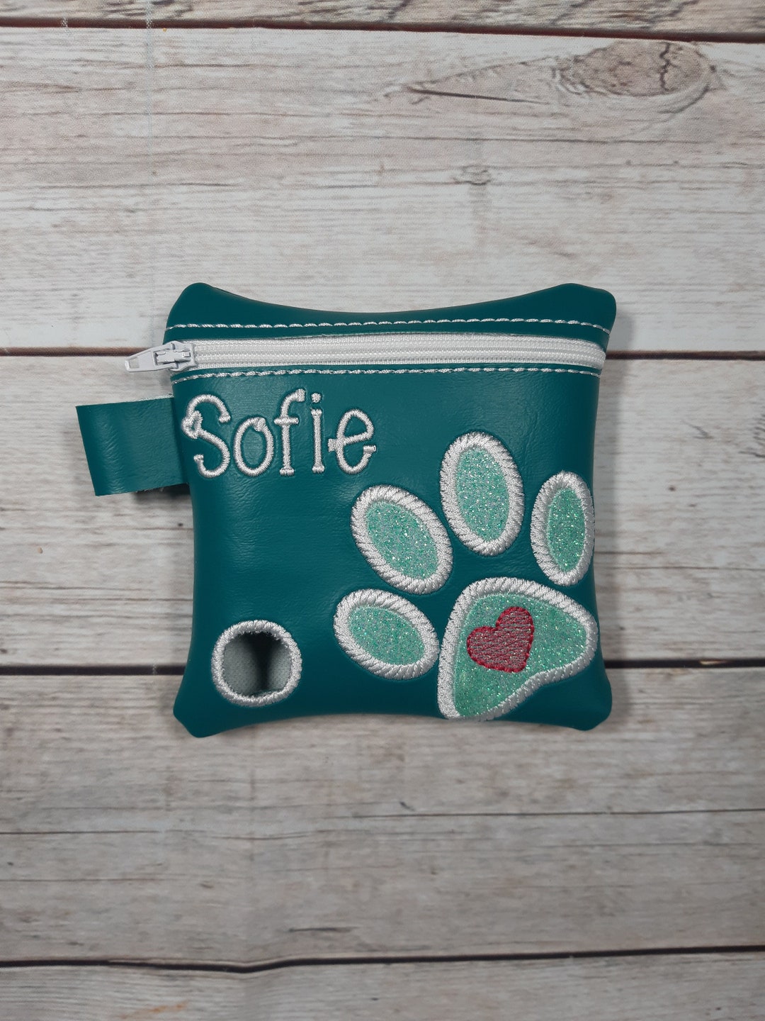 Personalized Poop Bag Holder, Vinyl Poop Bag Holder, Zipper Pouch, Dog ...