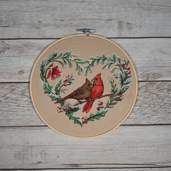 Embroidered Cardinal - Etsy