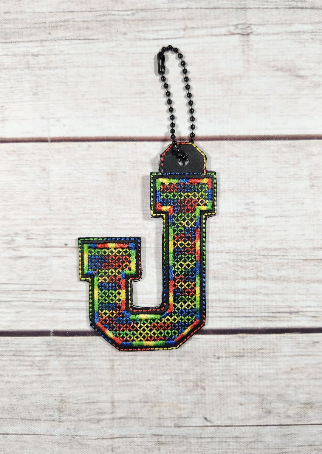 Letter Bag Tag, All Letters Available, Vinyl Letter Tag, Embroidered ...