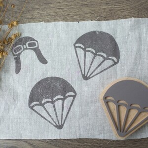 Parachute Stamp Parachute Print Wooden Stamp Fabric Stamp - Etsy
