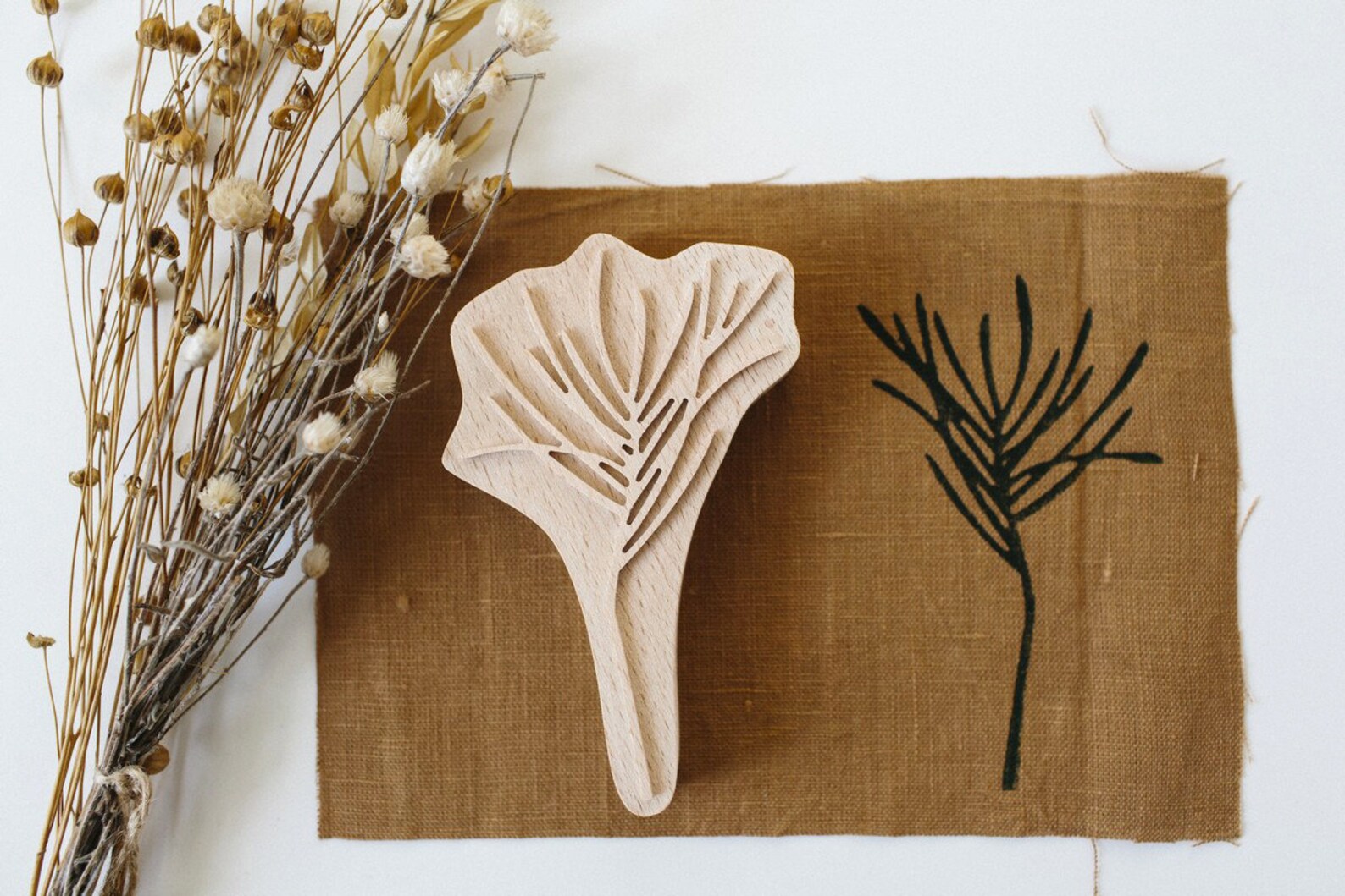 Fabric Stamp Fir Print Fir Tree Stamp Christmas Stamp | Etsy