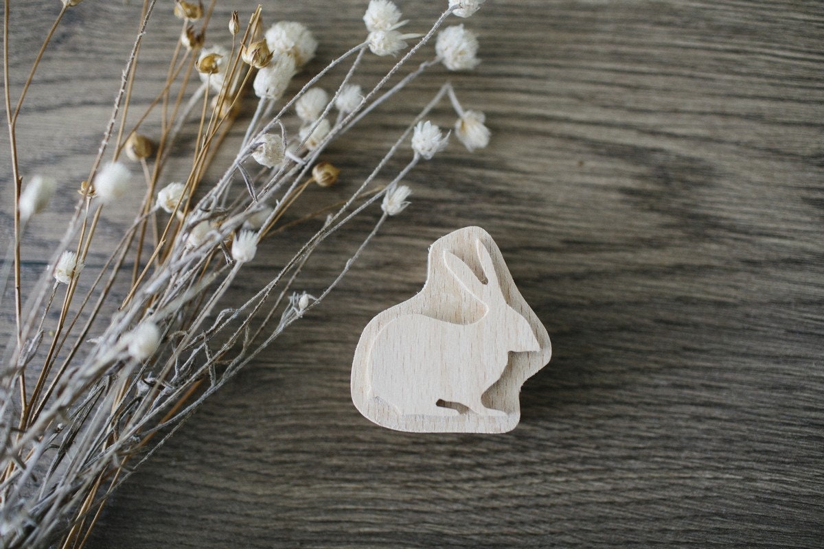 Fabric Stamp Rabbit Print Rabbit Stamp Cute Stamp Wooden - Etsy