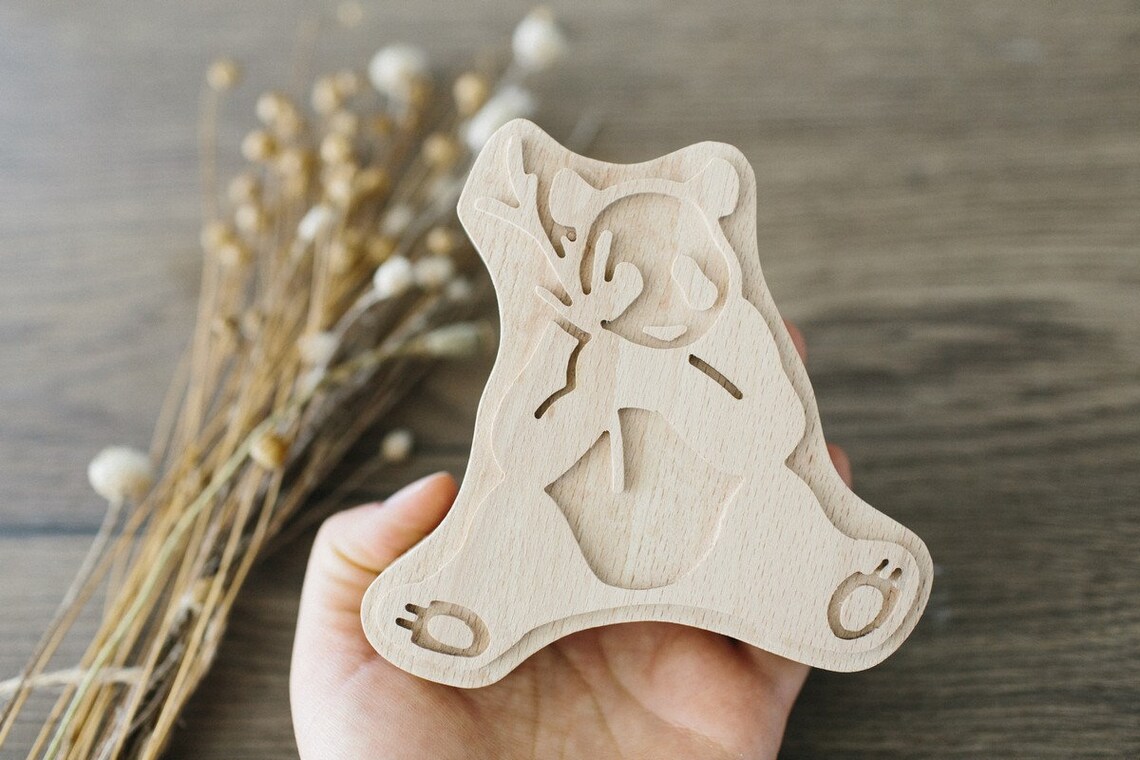 Panda Stamp for Fabric Clay Stamps Cute Stamp Textile | Etsy