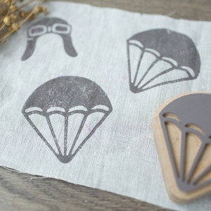 Parachute Stamp Parachute Print Wooden Stamp Fabric Stamp - Etsy