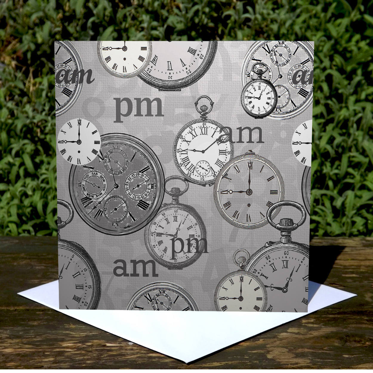 Tarjeta de tiempo tarjeta de relojes y relojes de bolsillo | Etsy