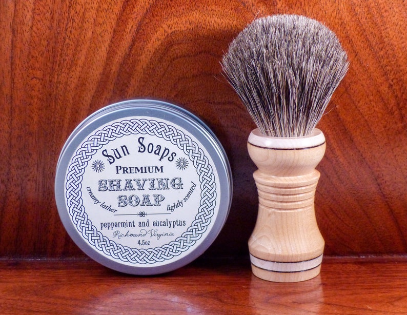 Essential Two-tone Shaving Set Badger Hair or Vegan Shaving | Etsy