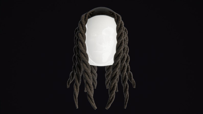 Large Braided Dreads - 3D Model File - Etsy