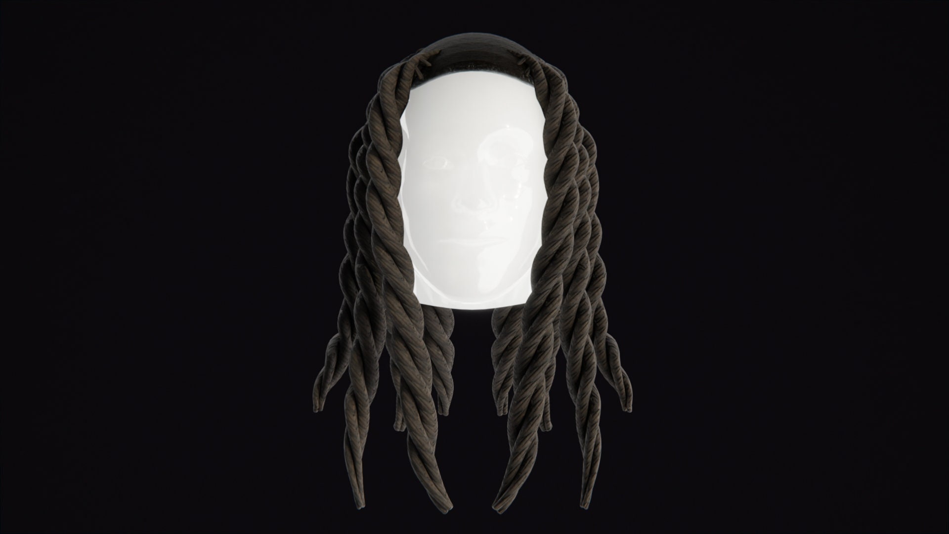 Large Braided Dreads - 3D Model File - Etsy