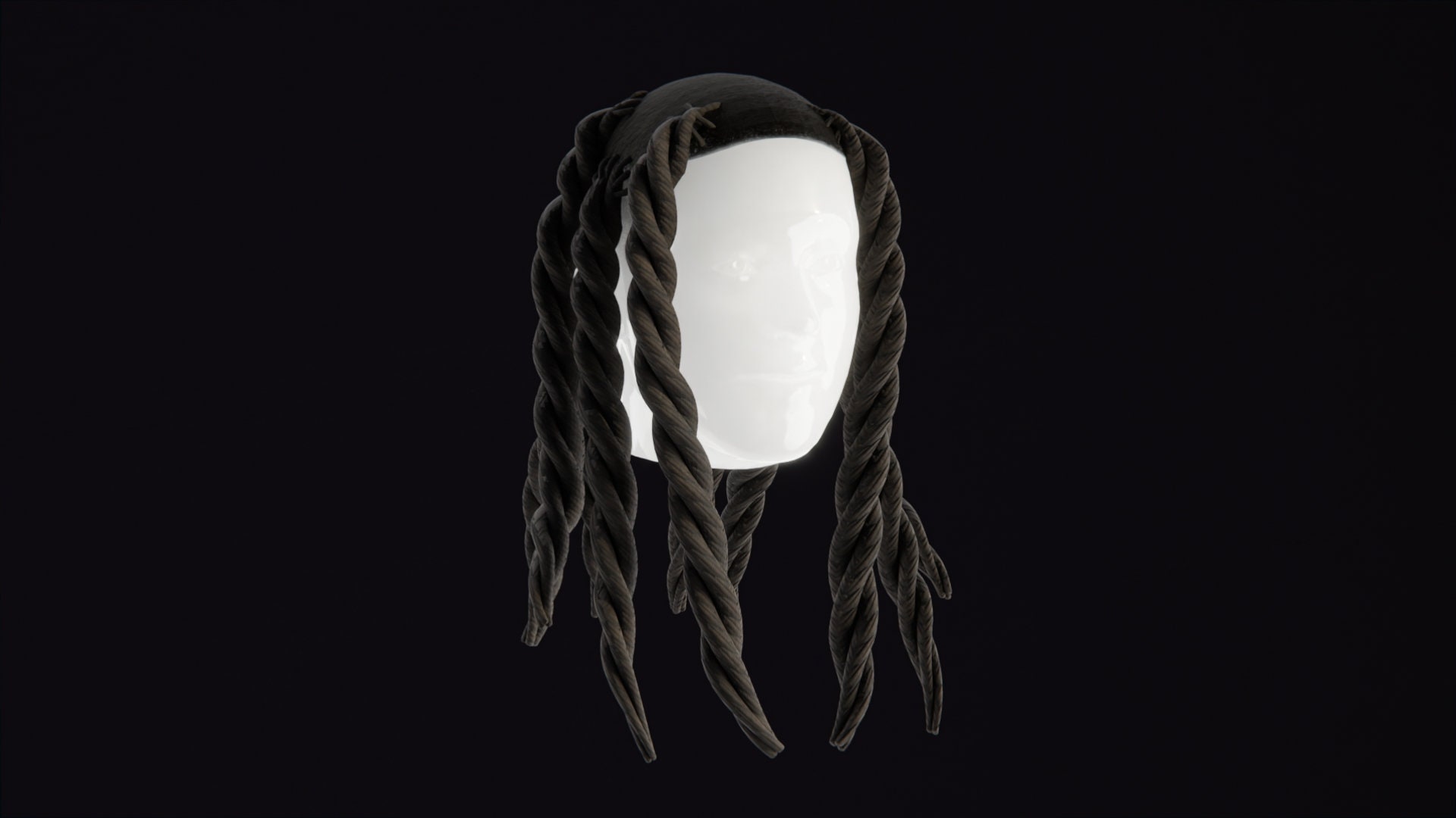 Large Braided Dreads - 3D Model File - Etsy