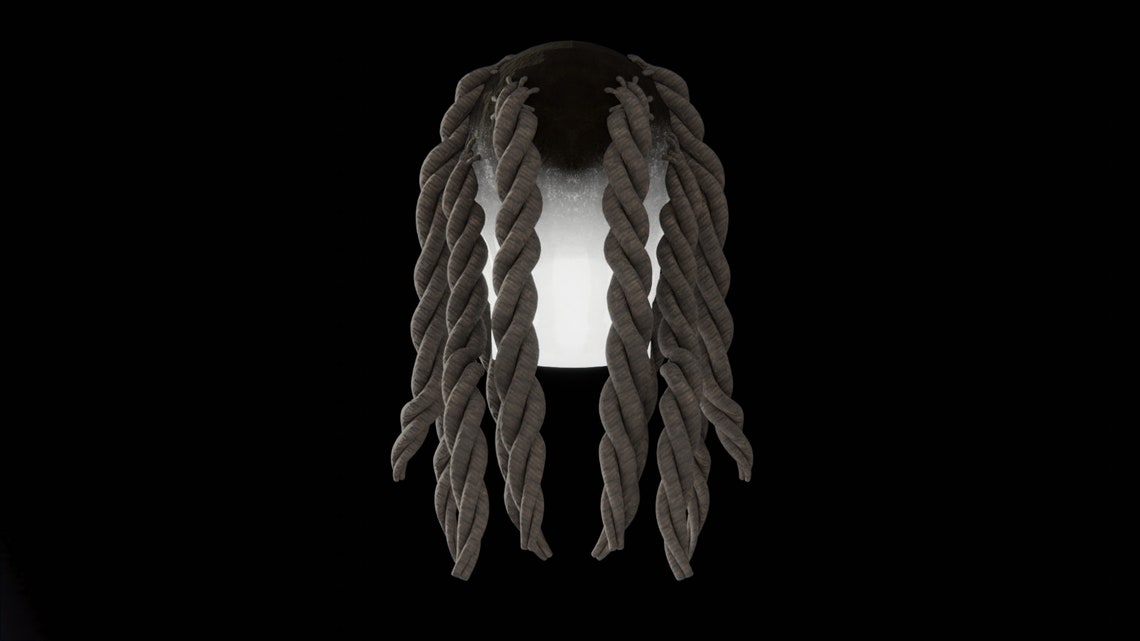 Large Braided Dreads - 3D Model File - Etsy