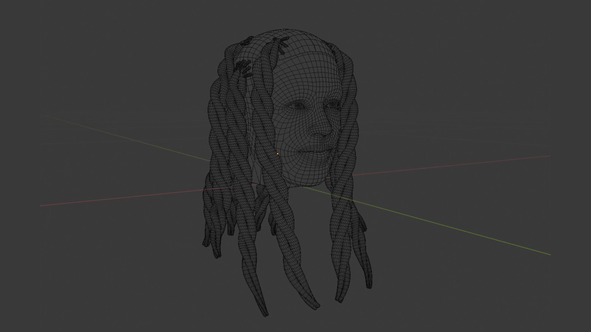Large Braided Dreads - 3D Model File - Etsy