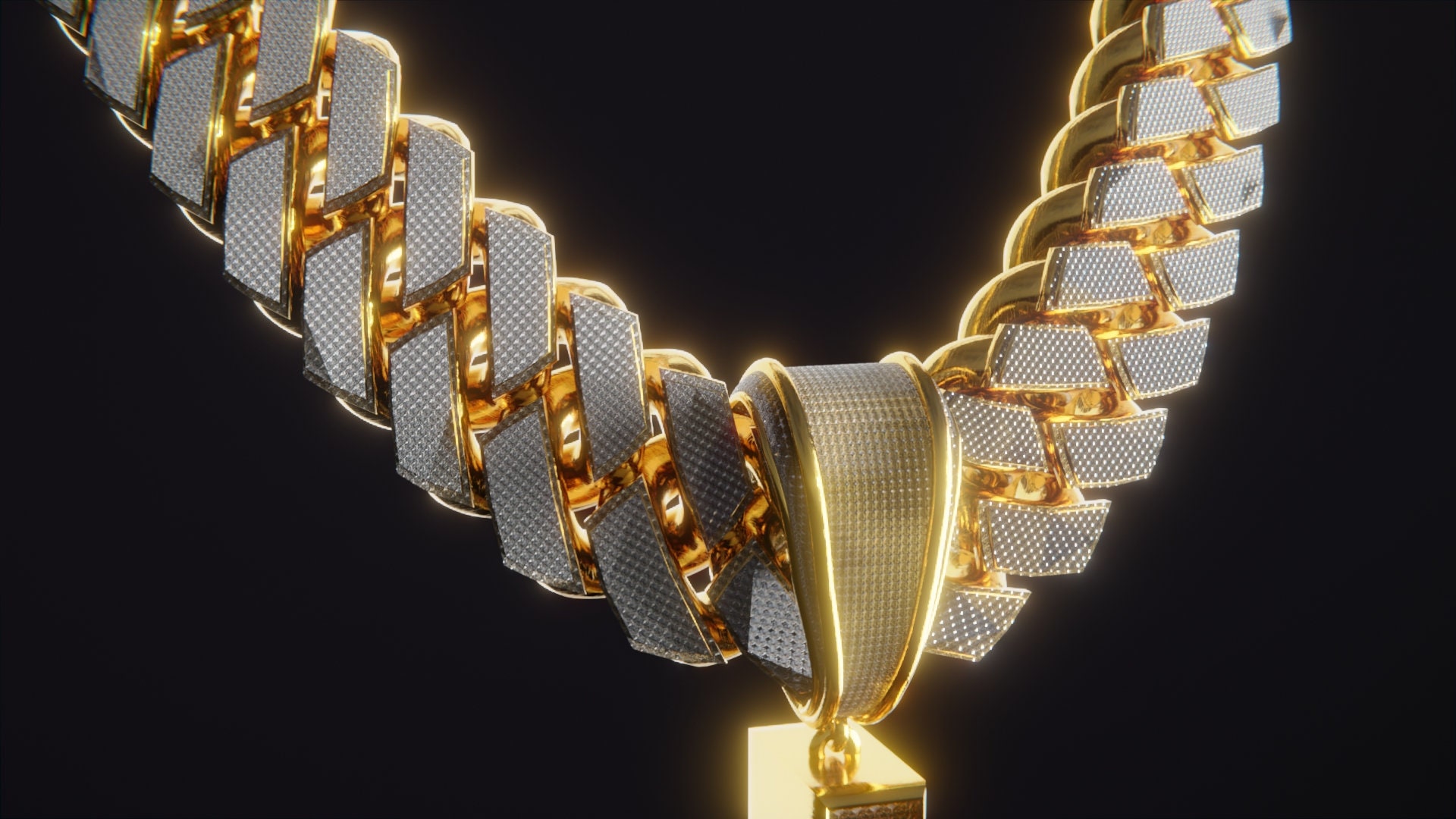 Cash Symbol Diamond Chain - 3D Model File - Etsy