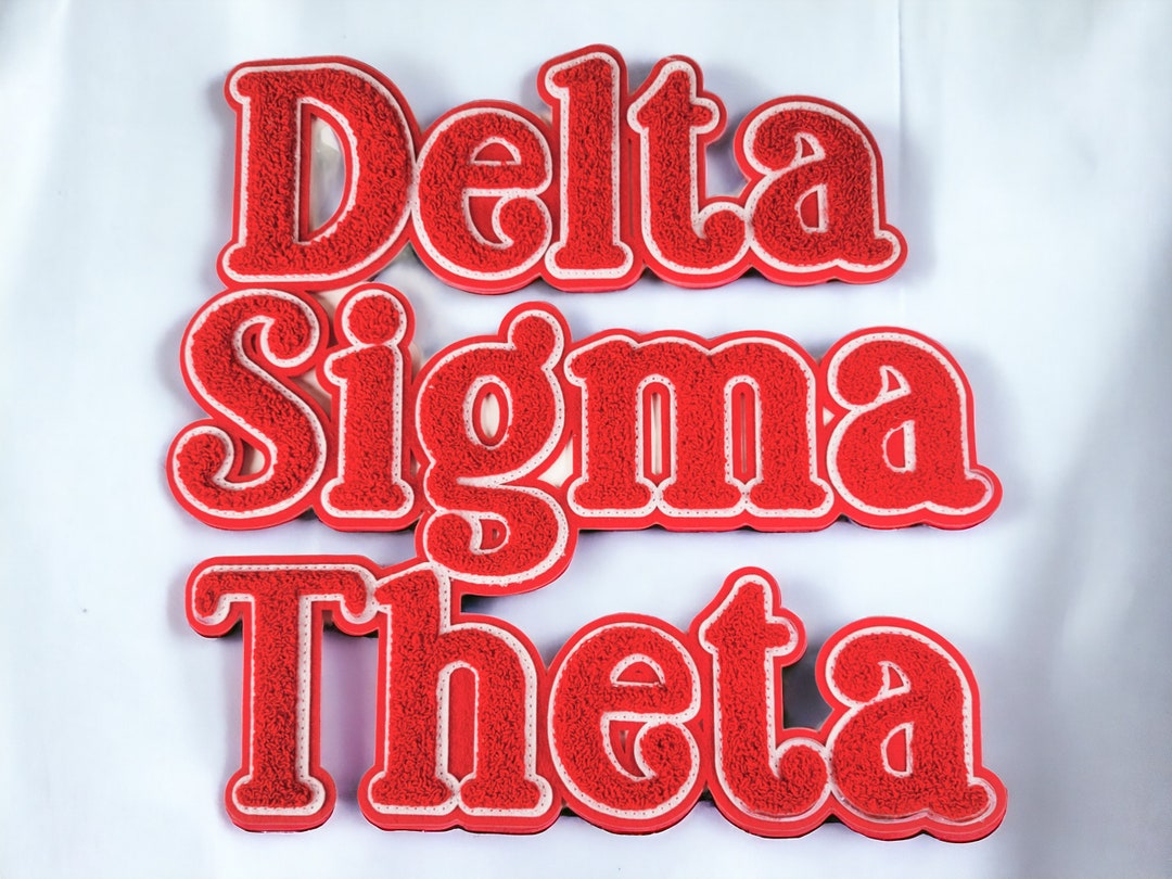 Delta Sigma Theta Large Chenille Word Patch - Etsy