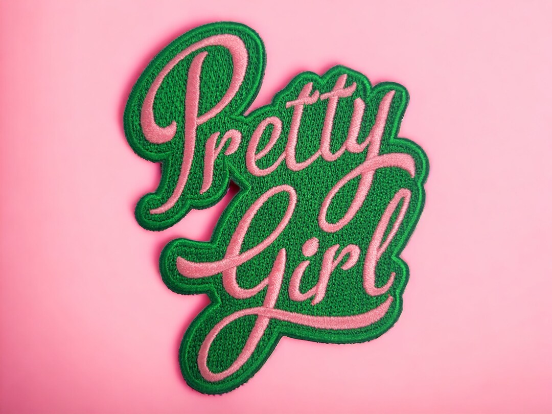 Pretty Girl Embroidery Patch - Etsy
