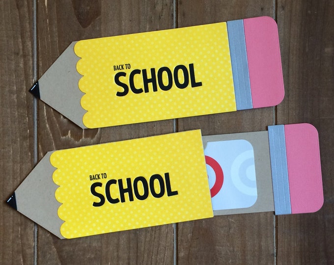 Teacher Gift Card Holder 2/back to School Gift/teacher - Etsy