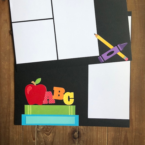 School Scrapbook Layout - Etsy