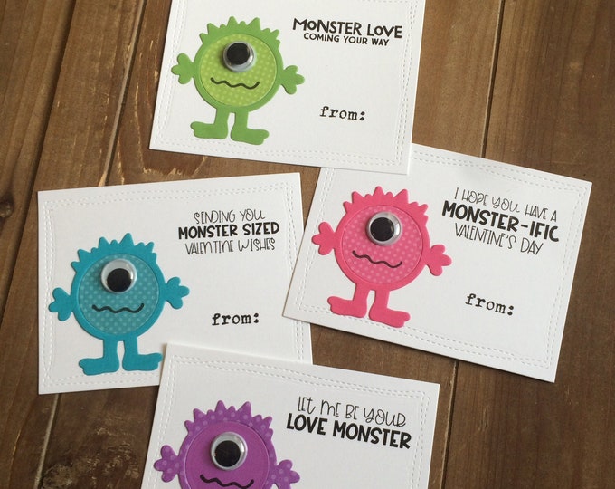 School Valentine (8)/monster Valentine/classroom Valentine/alien ...