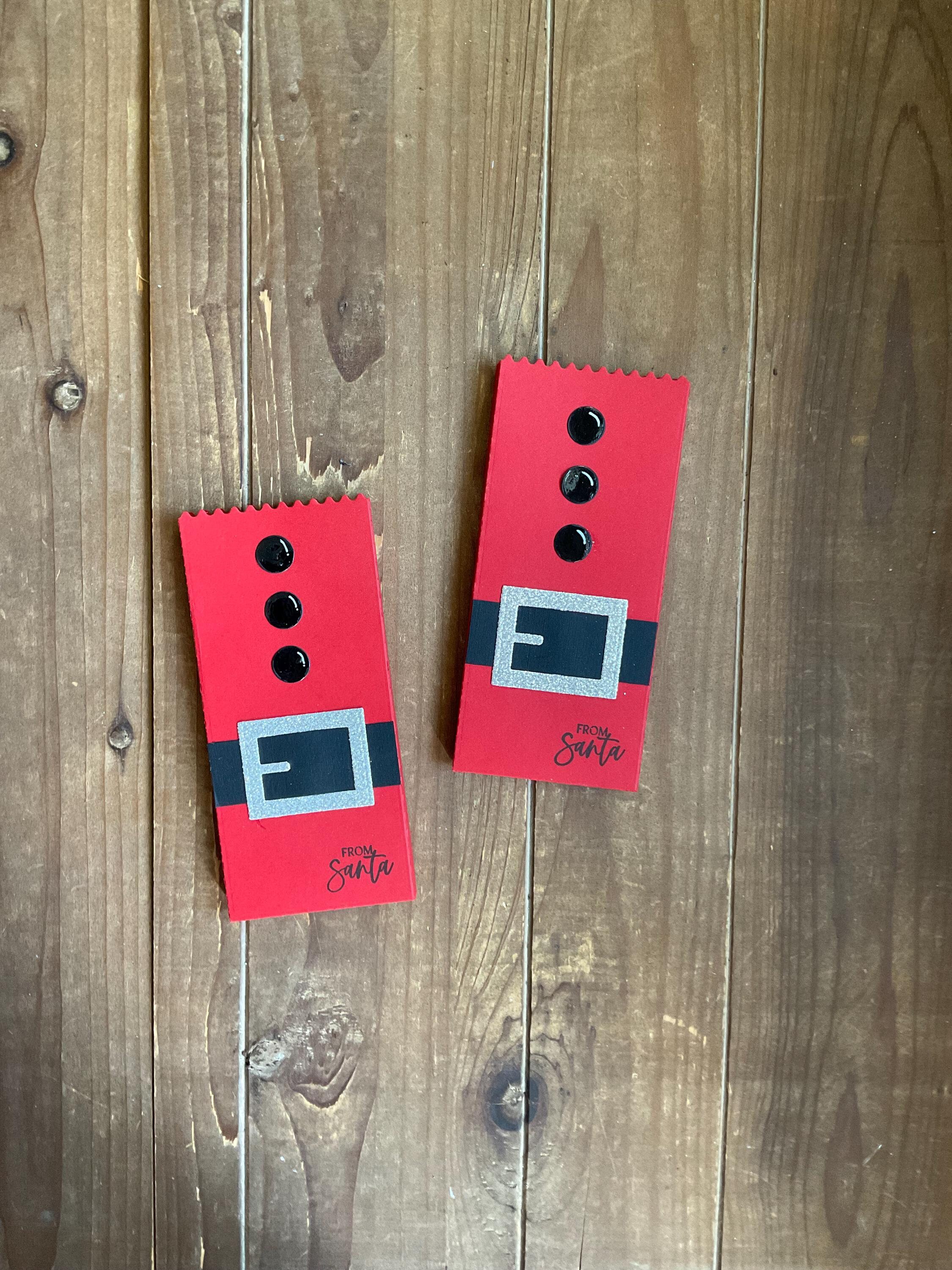 Santa Candy Bar Wrapper (1)/ Gift Card Holder/ Christmas Favor/ Holiday ...