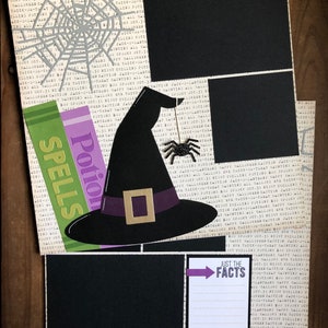 Halloween Scrapbook Layout/12 by 12/assembled/pre Made Page/premade ...