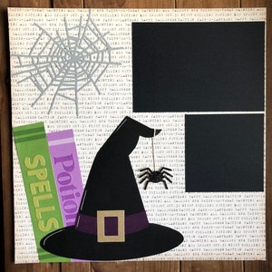 Halloween Scrapbook Layout/12 by 12/assembled/pre Made Page/premade ...