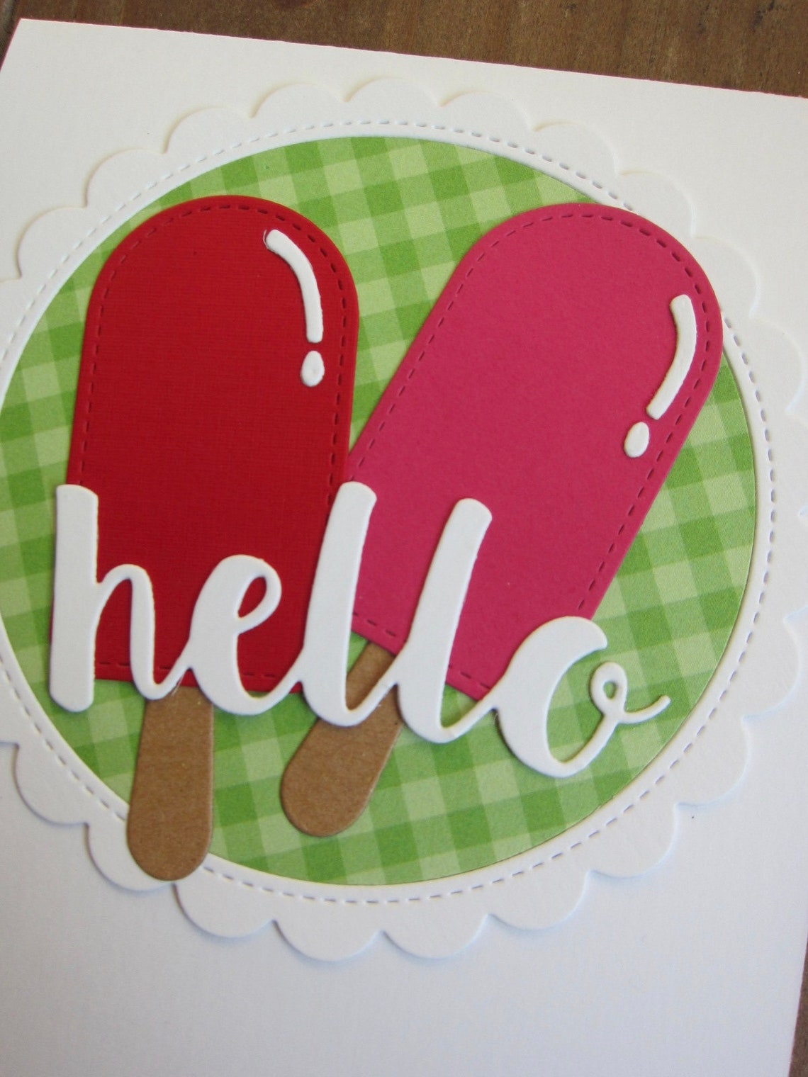 Card/handmade Card/summer Card/popsicle Card/greeting | Etsy