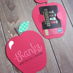 Teacher Appreciation 2/teacher Thank You/teacher Gift Card Holder ...