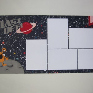 Pre Made Outer Space Scrapbook Page/premade Space Scrapbook - Etsy