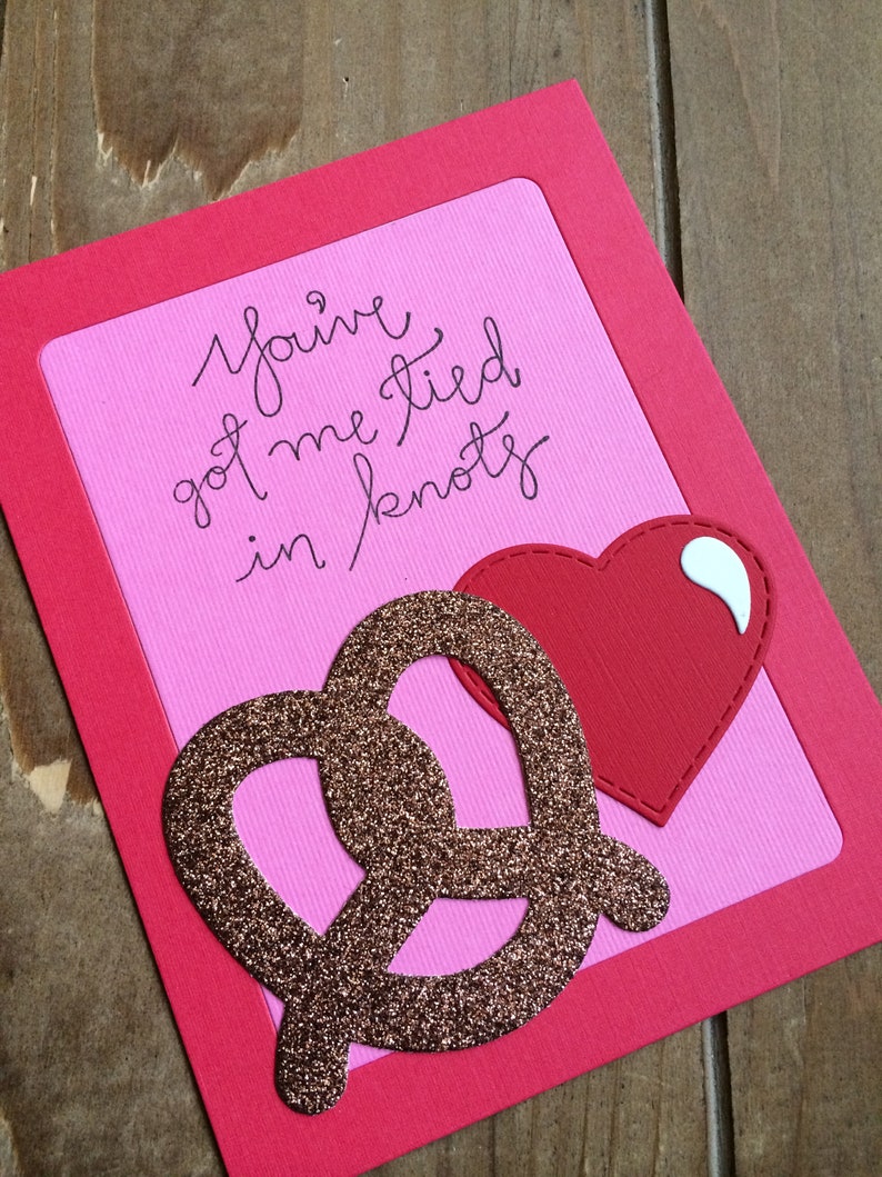 Classroom Valentine 6/school Valentine/valentine Card/pretzel Valentine ...
