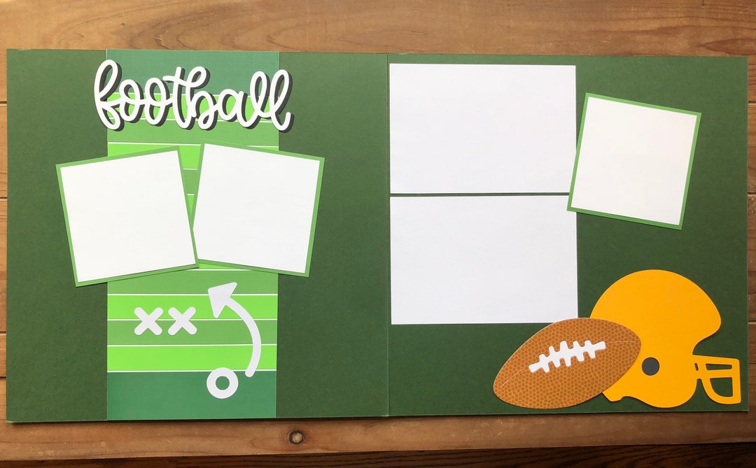 Football Scrapbook Layout/pre Made Scrapbook Page/premade Layout/12 by ...