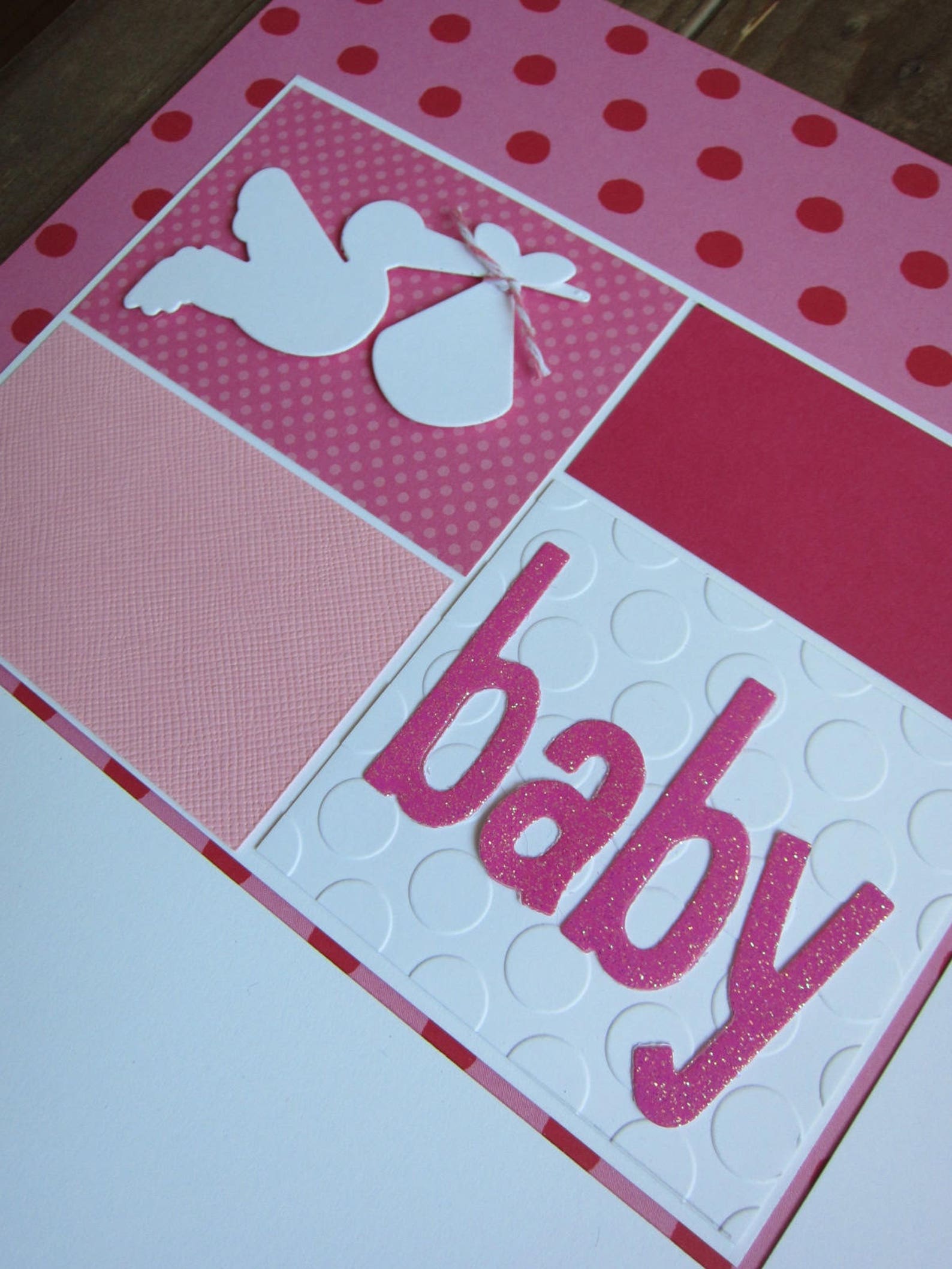 Premade Baby Scrapbook Page/premade Baby Girl Scrapbook Layout/baby ...