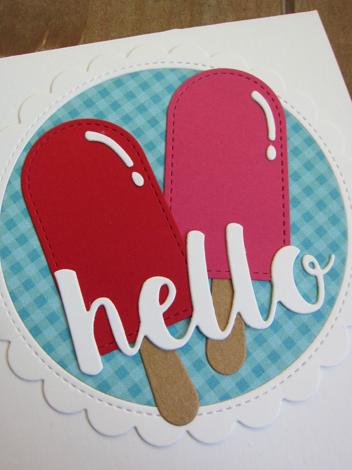 Card/handmade Card/summer Card/popsicle Card/greeting Card/hello Card ...