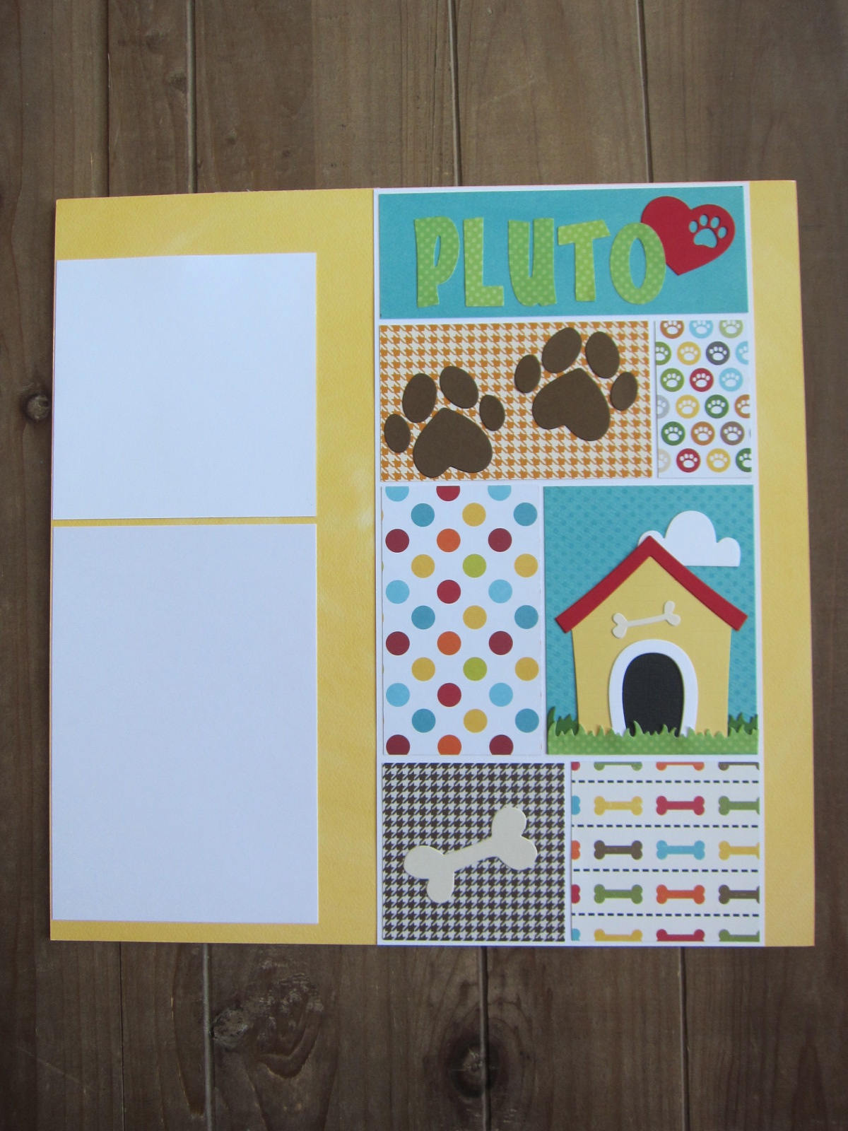 Pre Made Pluto Scrapbook Layout/pluto Scrapbook Page/ Disney Scrapbook ...