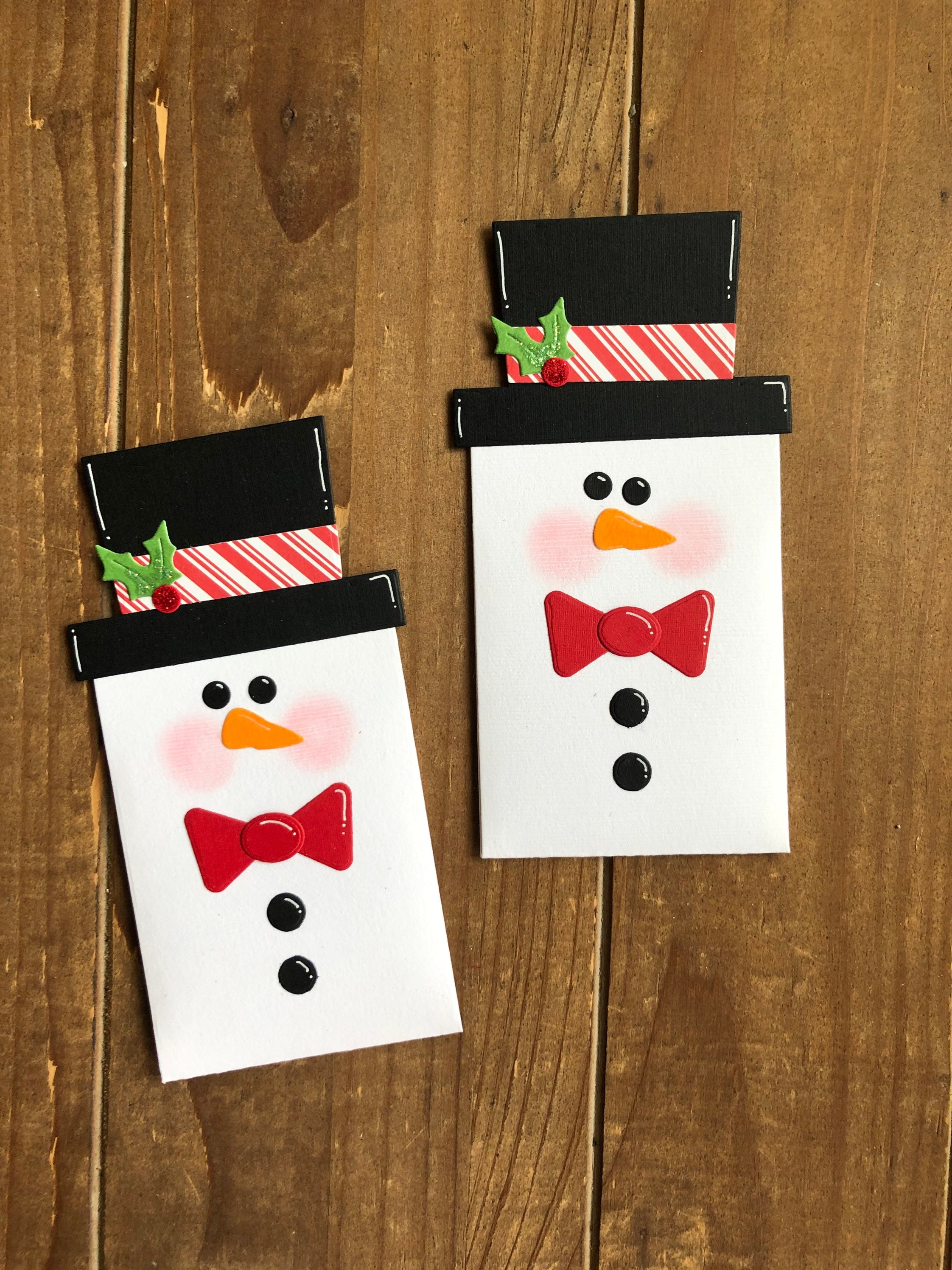 Gift Card Holder 2/snowman Gift Card Pocket/christmas Gift Card/winter ...