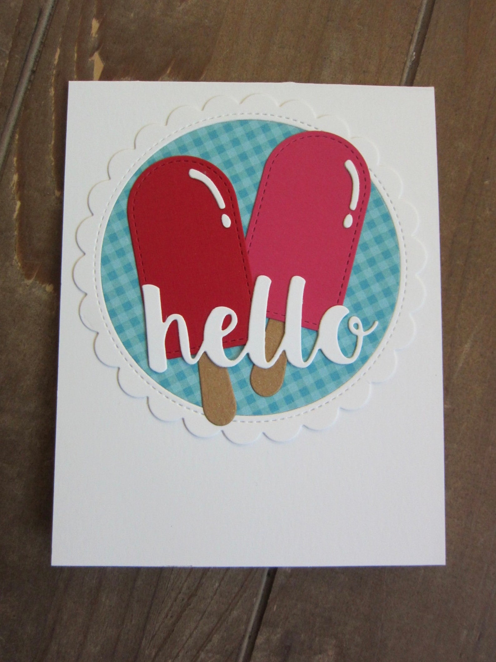 Card/handmade Card/summer Card/popsicle Card/greeting - Etsy