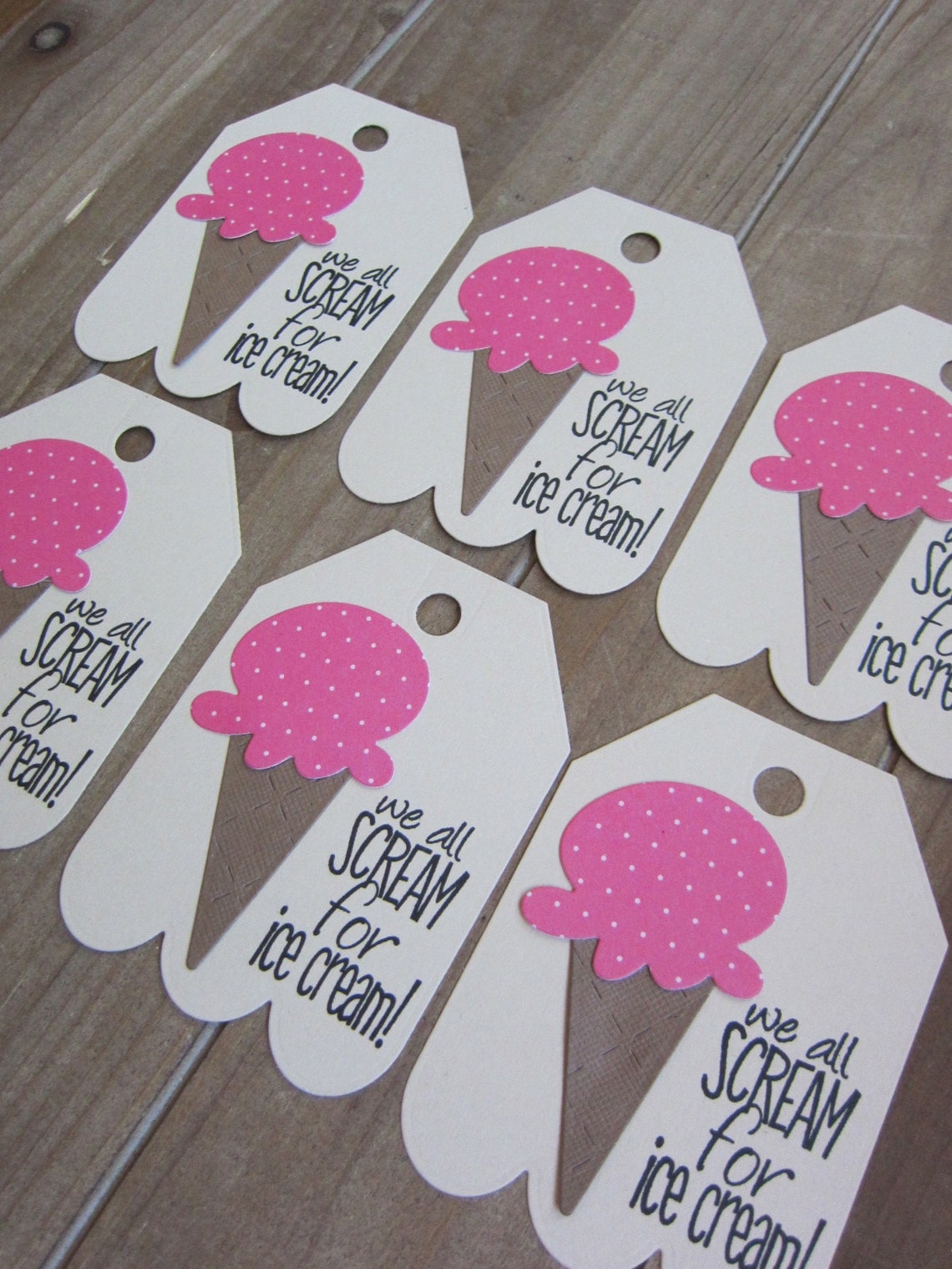 Ice Cream Gift Tags 6/ice Cream Party Favor/ice Cream Social - Etsy