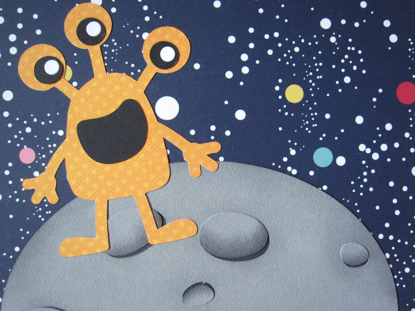 Pre Made Outer Space Scrapbook Page/premade Space Scrapbook Layout ...