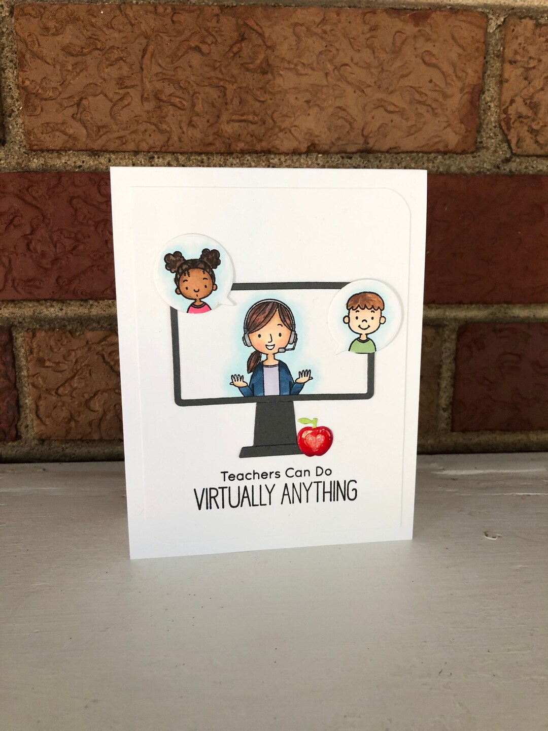 Teacher Thank You Card/teacher Appreciation/greeting Card/virtual ...