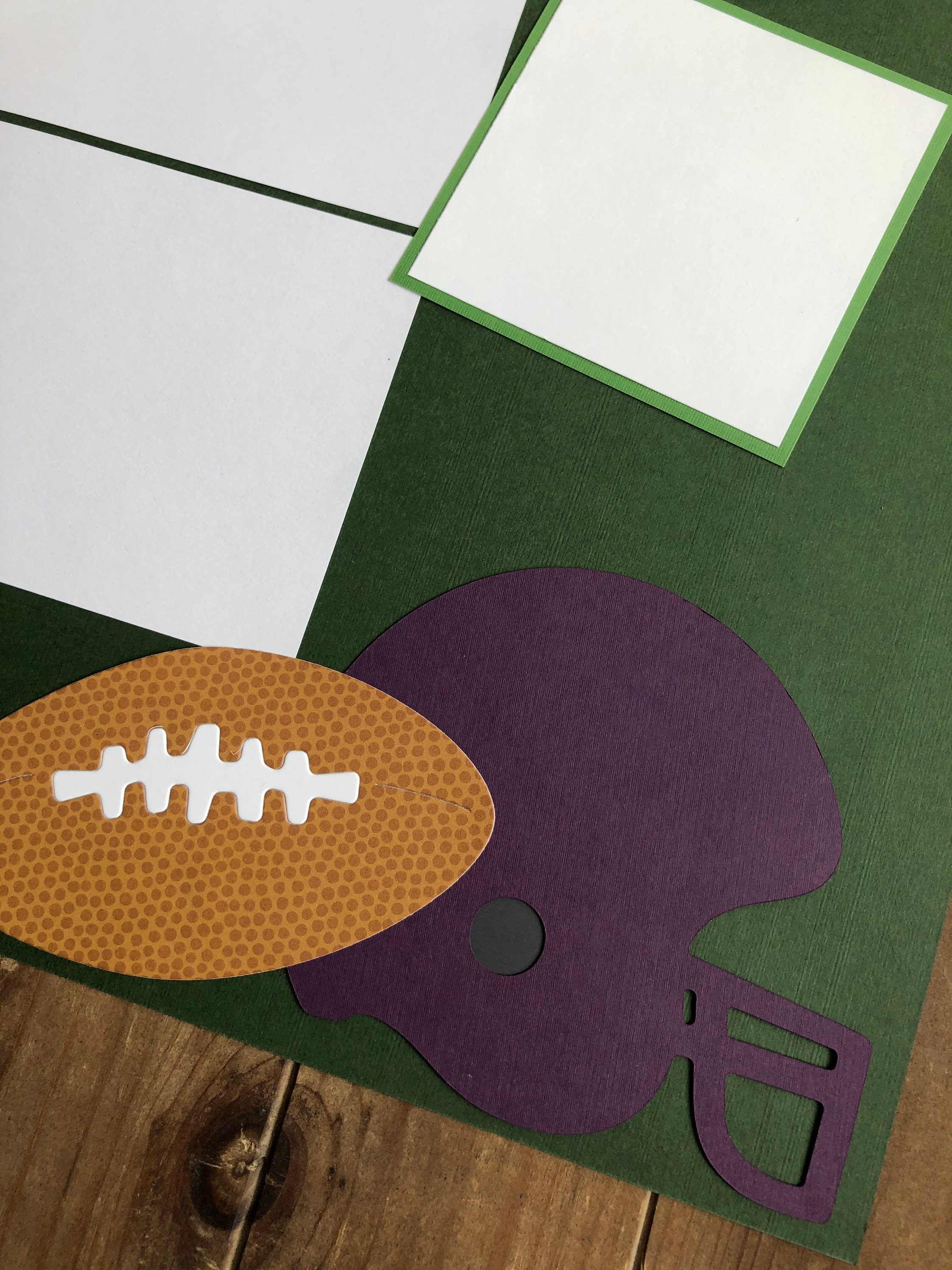 Football Scrapbook Layout/pre Made Scrapbook Page/premade Layout/12 by ...