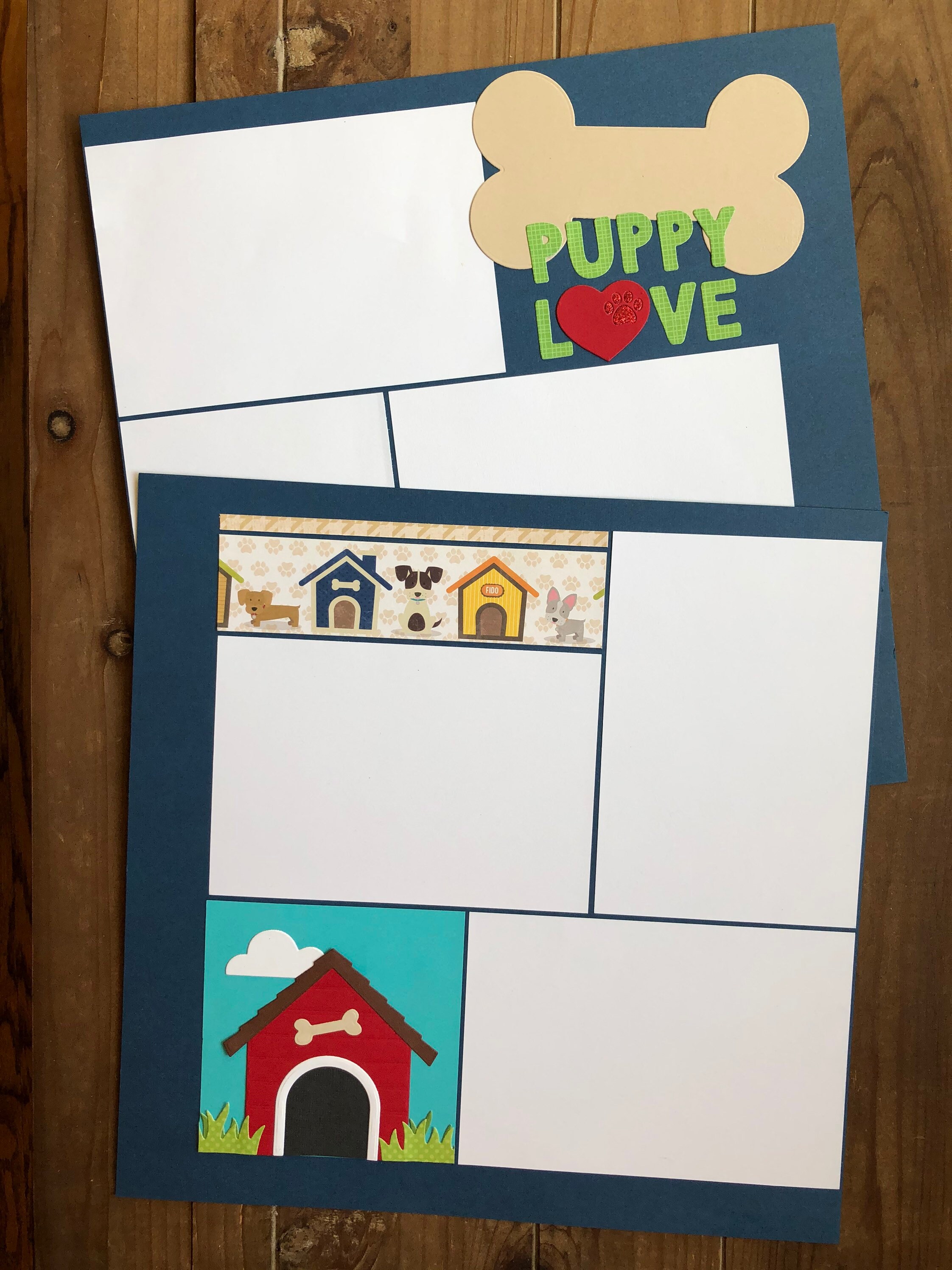 Pre Made Puppy Scrapbook Layout - Etsy